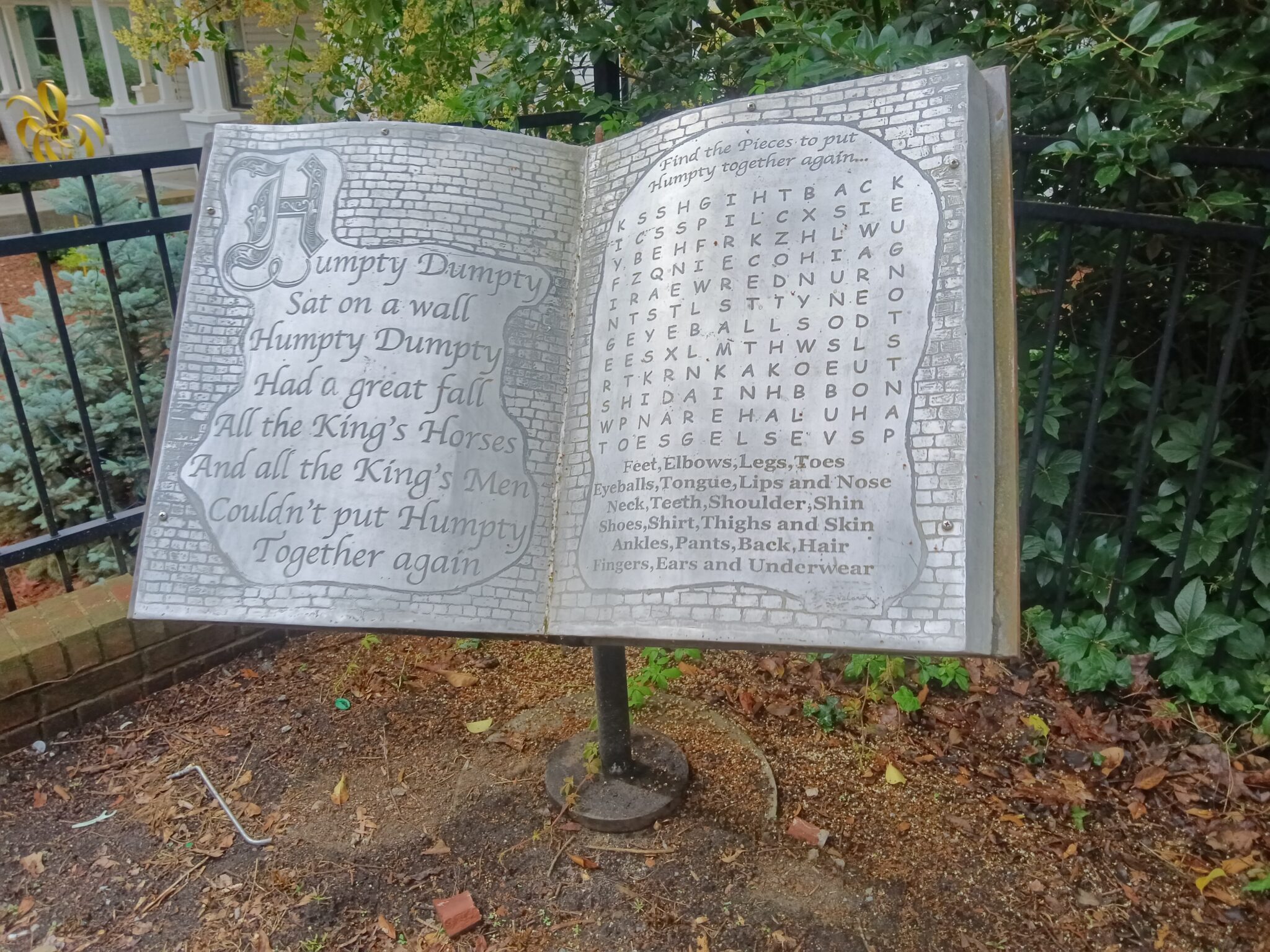 Help put Humpty Dumpty sculpture back together again | Cornelius Today
